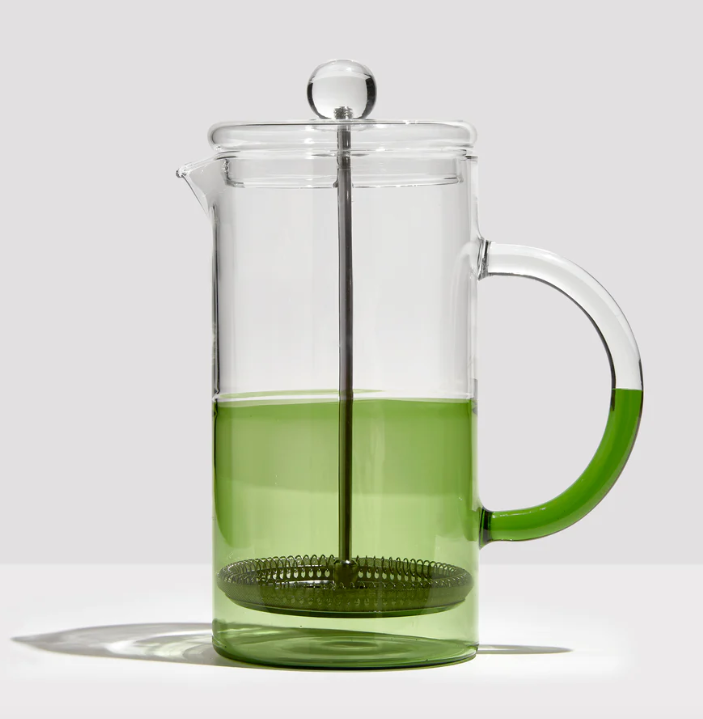FAZEEK | TWO TONE COFFEE PLUNGER - CLEAR & GREEN – HELLO TRADER
