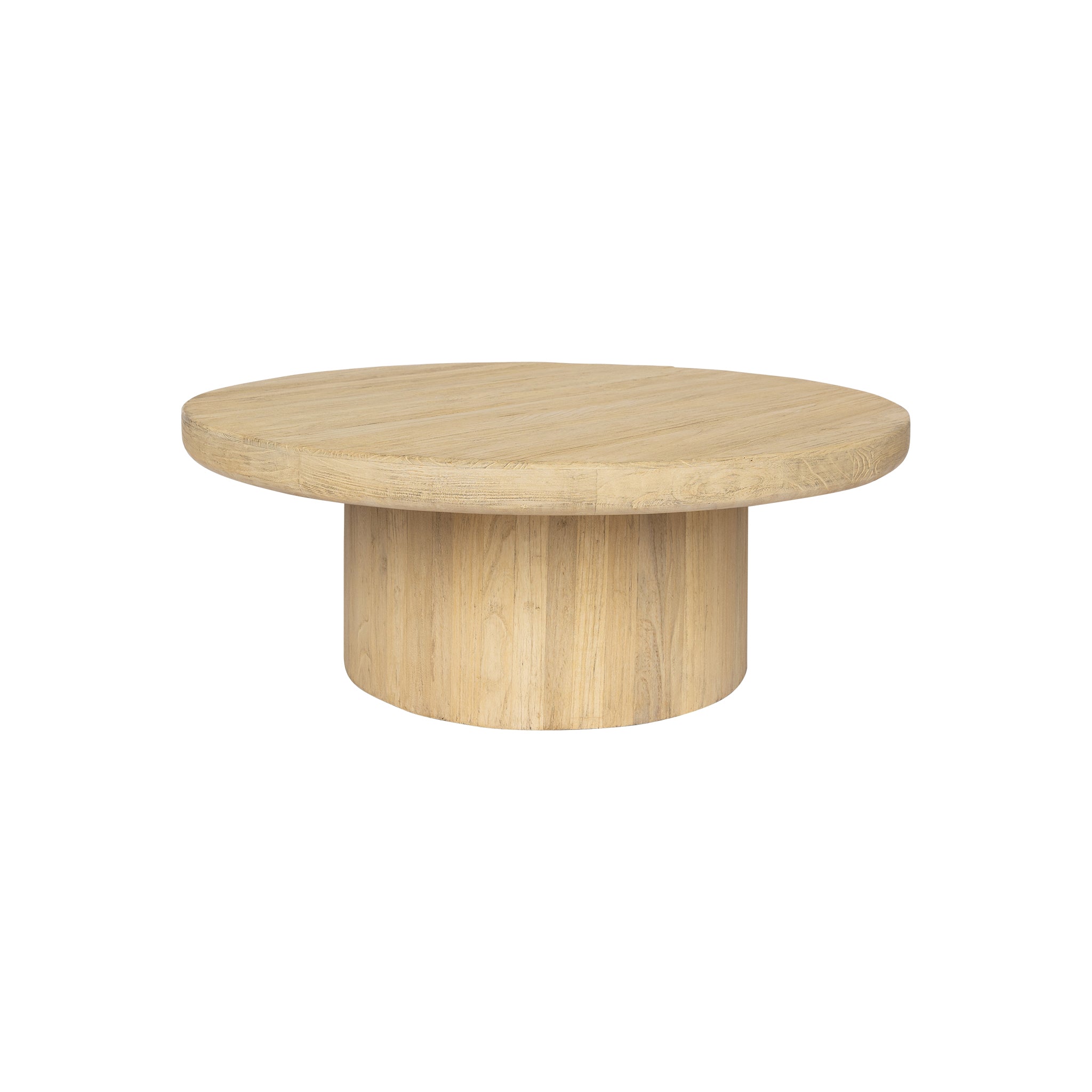 LOUIE ELM WOOD COFFEE TABLE - ROUNDED BASE – HELLO TRADER