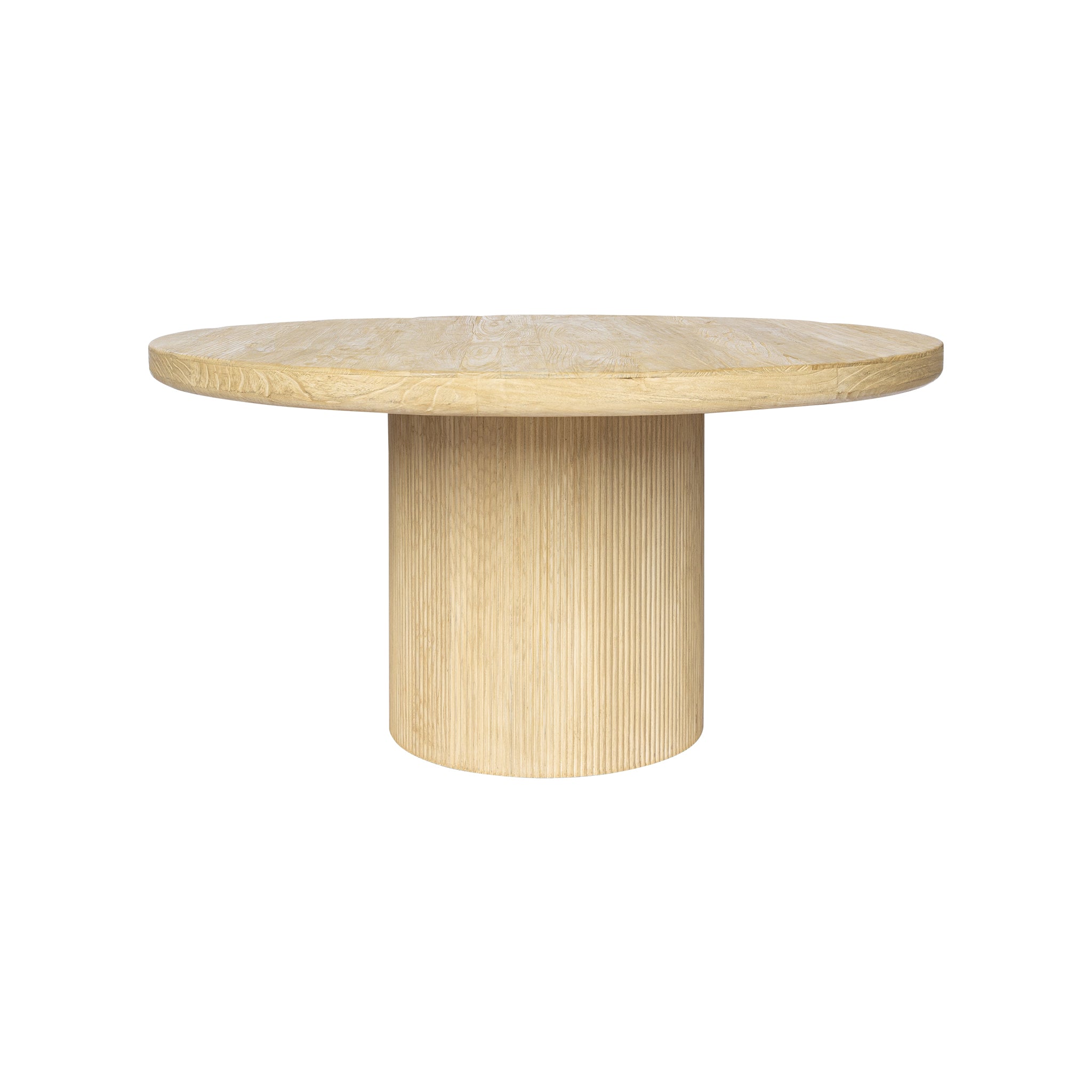ELM WOOD DINING TABLE - FLUTED BASE – HELLO TRADER