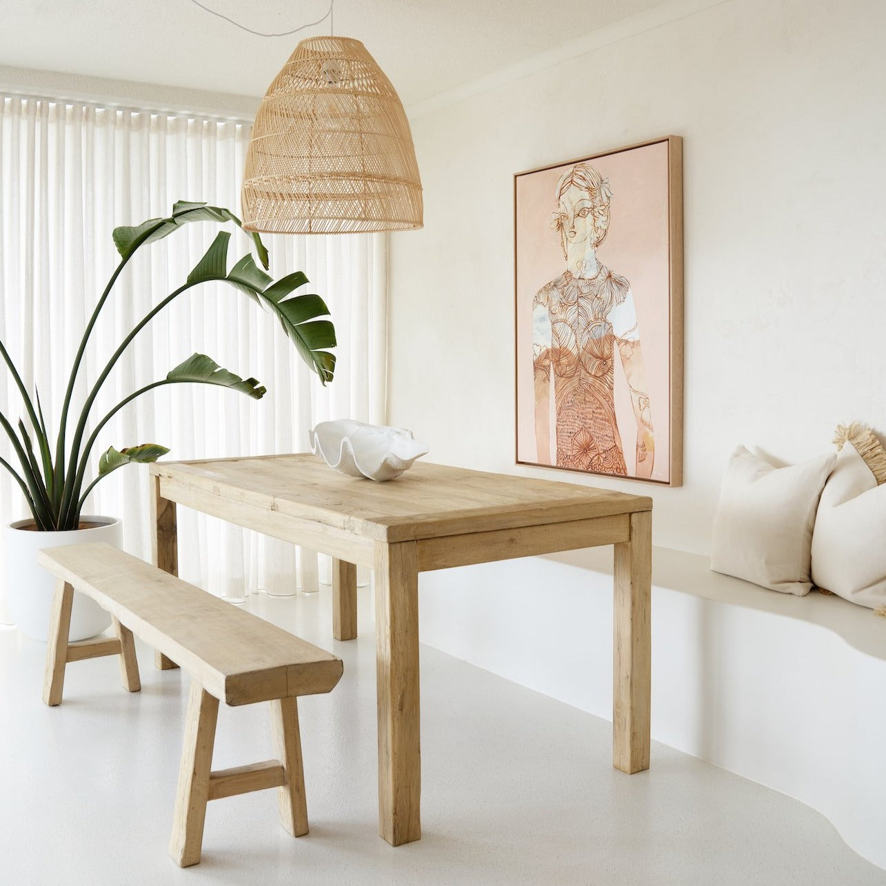 ELM TIMBER RECTANGLE DINING TABLE – HELLO TRADER