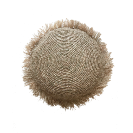 RAFFIA CUSHION | ROUND – HELLO TRADER