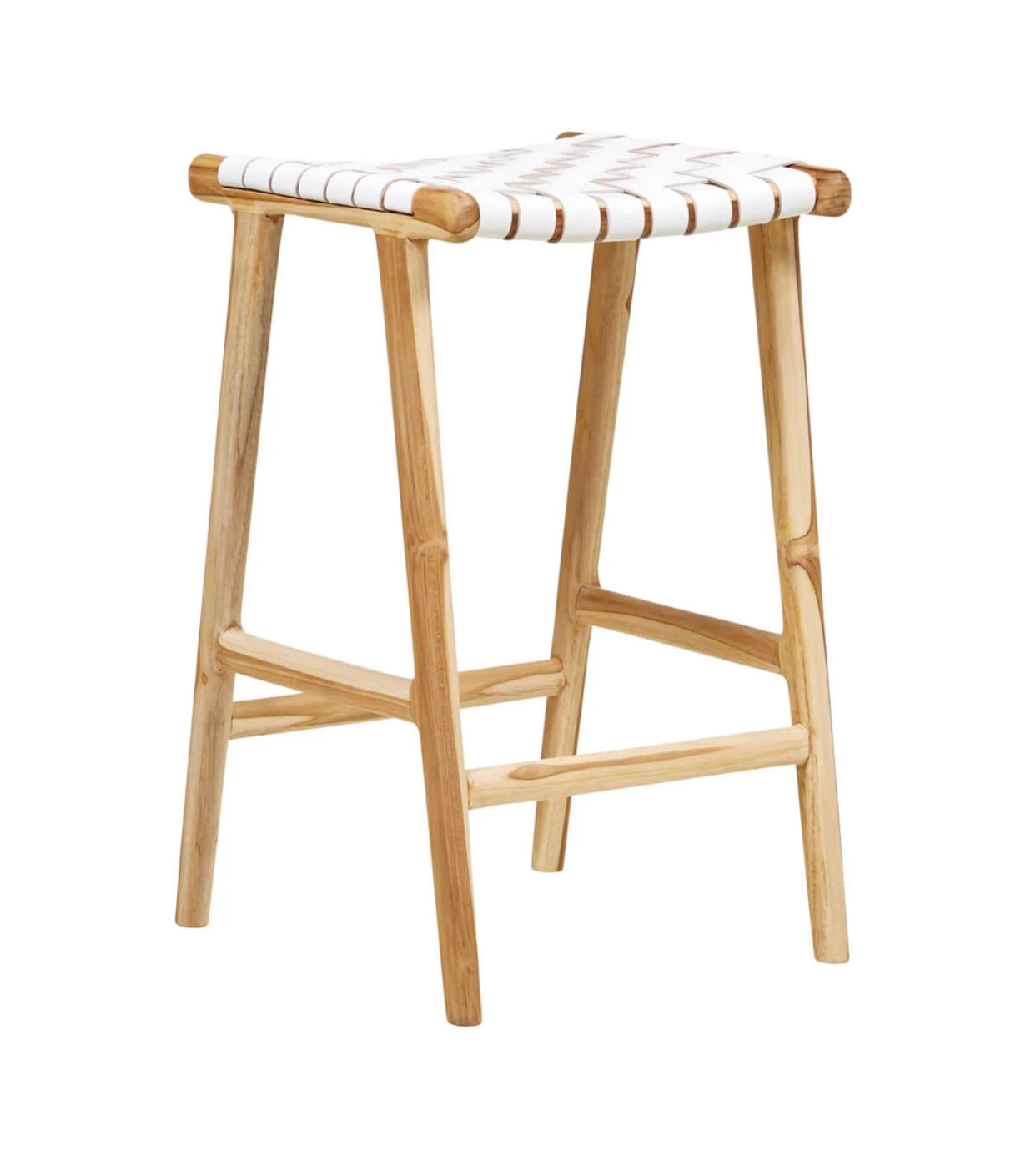 HELLO LEATHER + TEAK STOOL – HELLO TRADER
