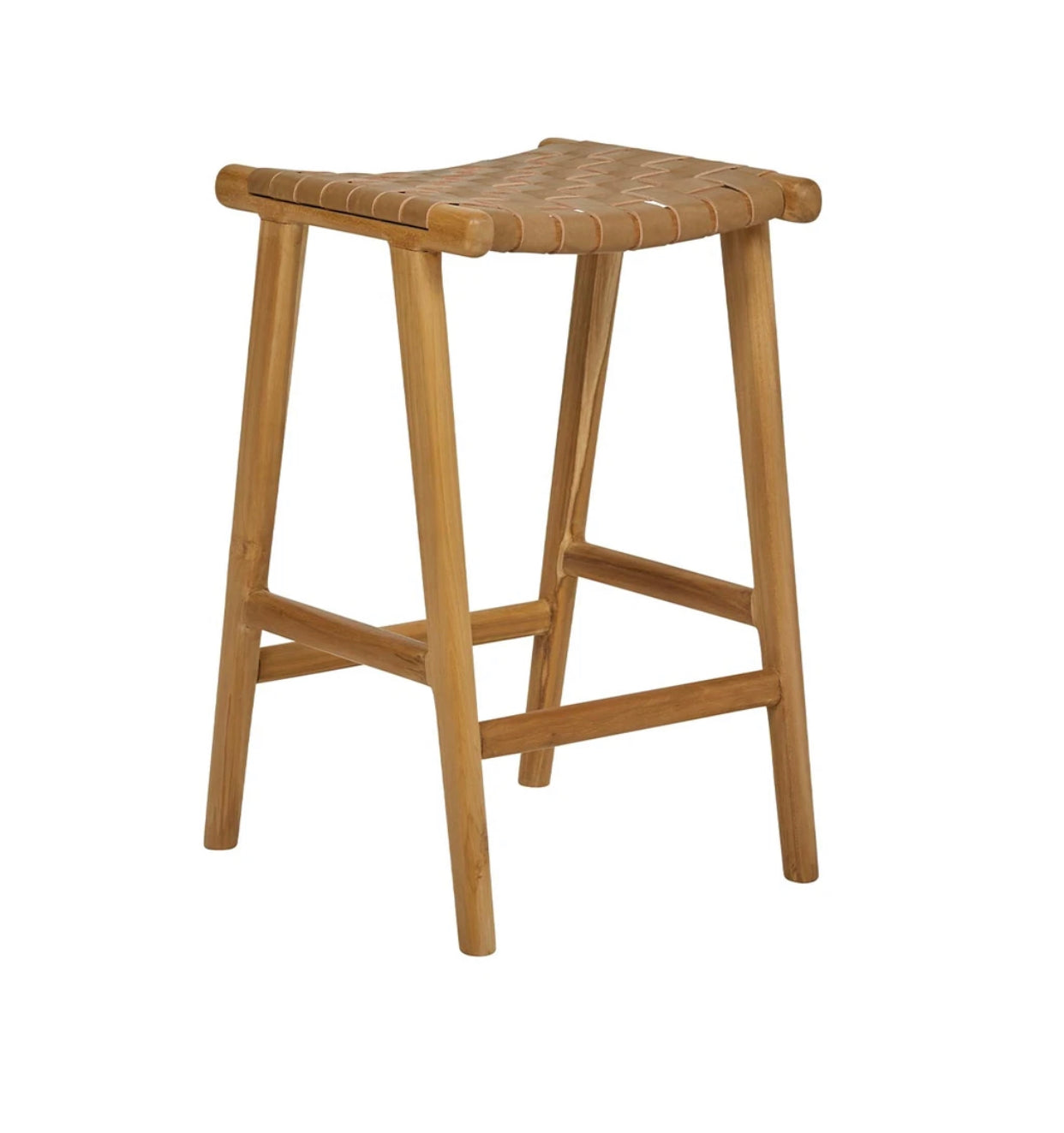 HELLO LEATHER + TEAK STOOL – HELLO TRADER